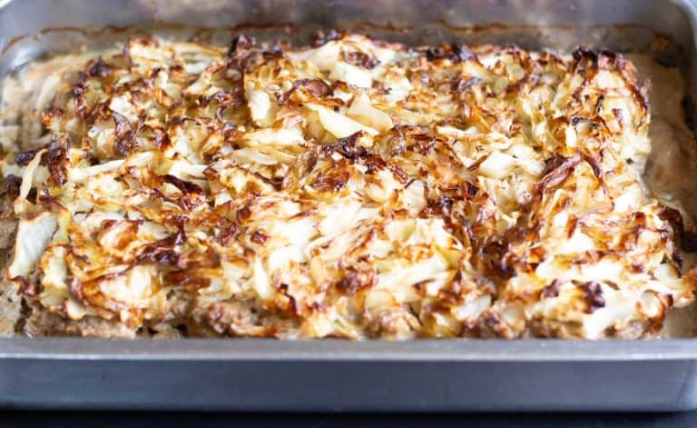 Caramelized Cabbage Meatloaf - Swedish Kålpudding - Wild Nordic Kitchen